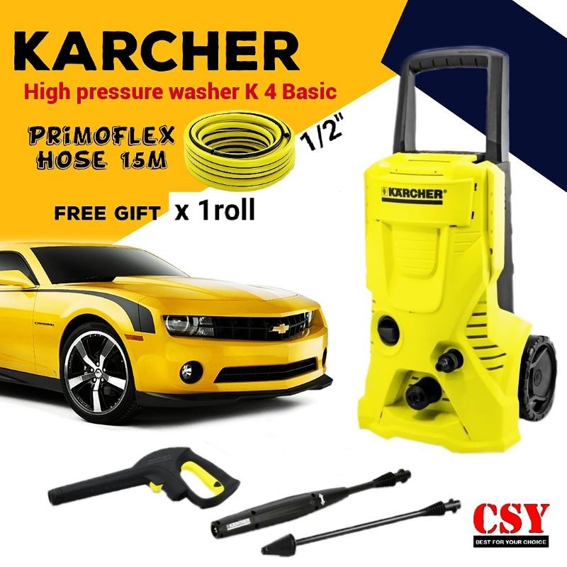 KARCHER High Pressure Washer K4 Basic / Water Jet Tahan | Shopee Malaysia