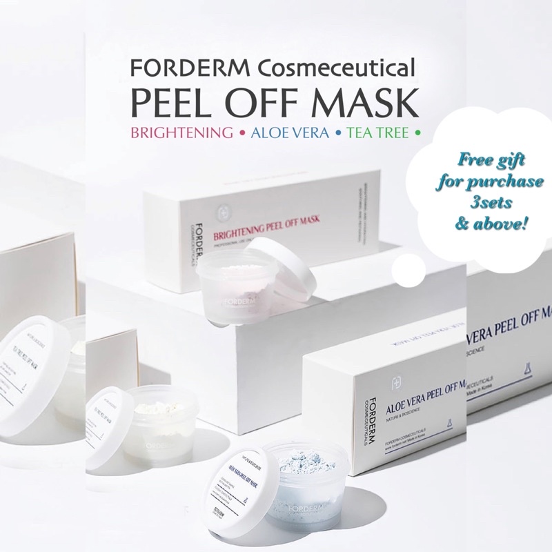 Forderm Peel Off Mask Powder Modeling Hydrating Brightening Pore Care Soothing Home Facial ...