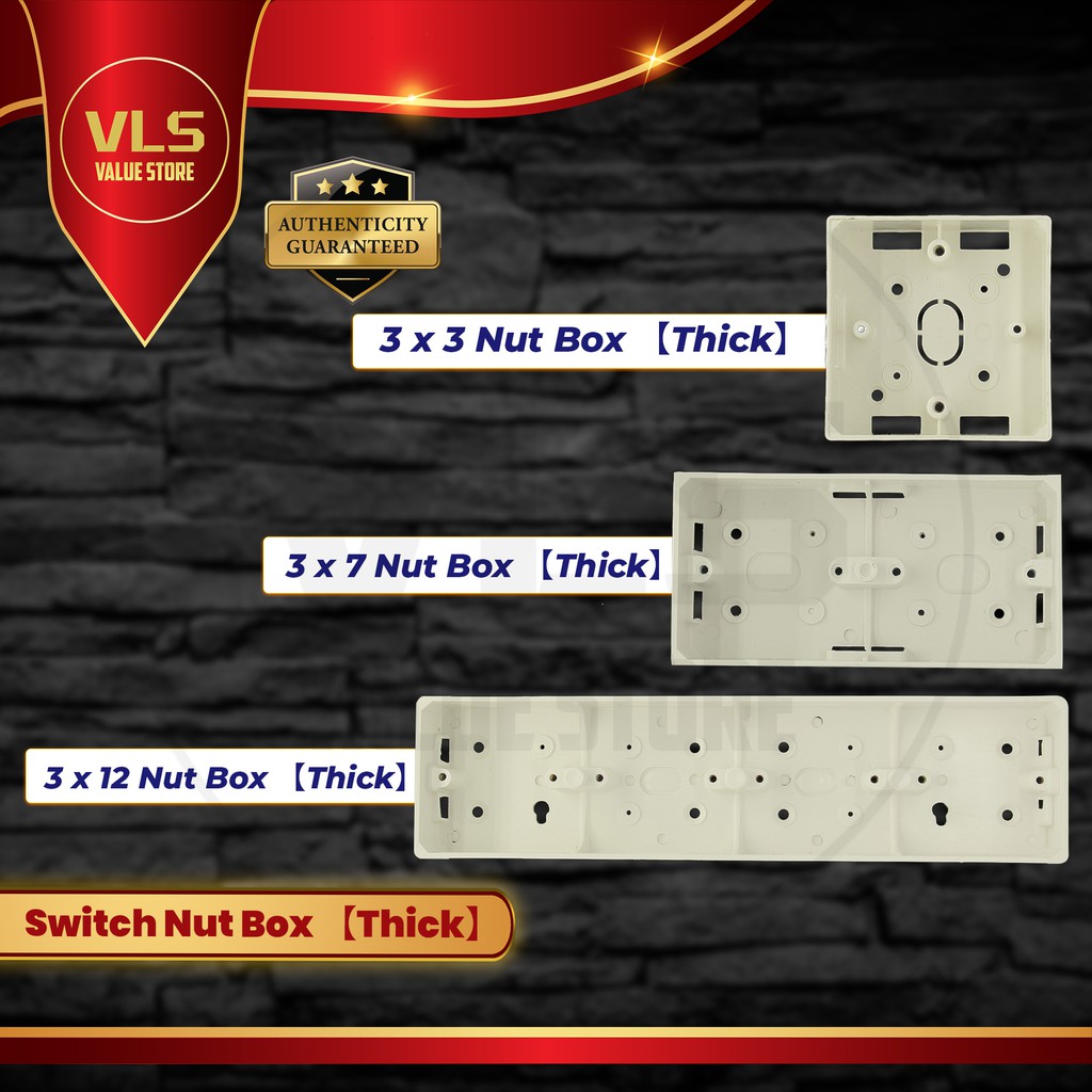 PVC Surface Switch Box 3x3 3x7 3x10 3x12 Nut Box 【High Quality ...