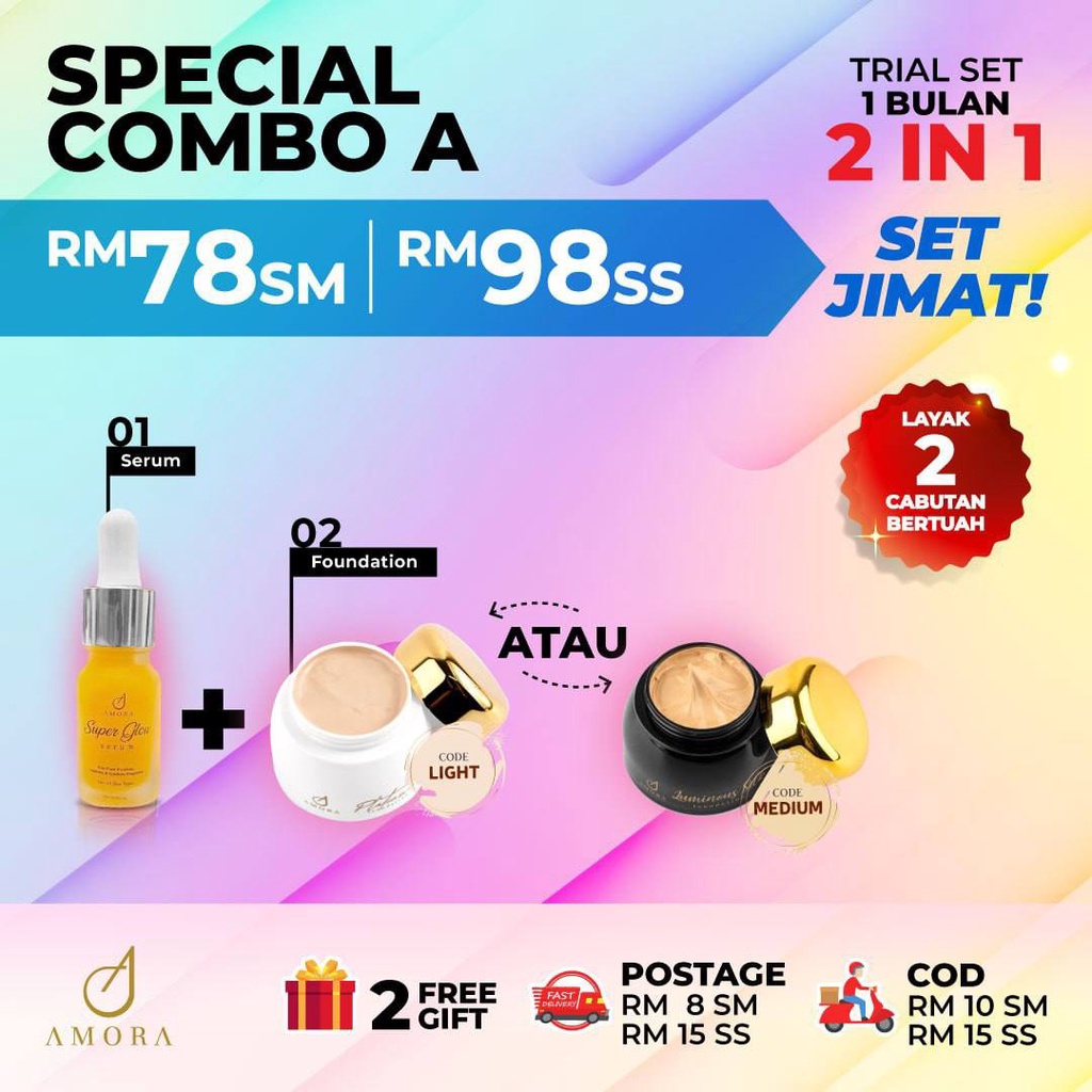SET COMBO AMORA COSMETICS with 🎁10 X FREE GIFT SPECIAL🎁 | Shopee Malaysia