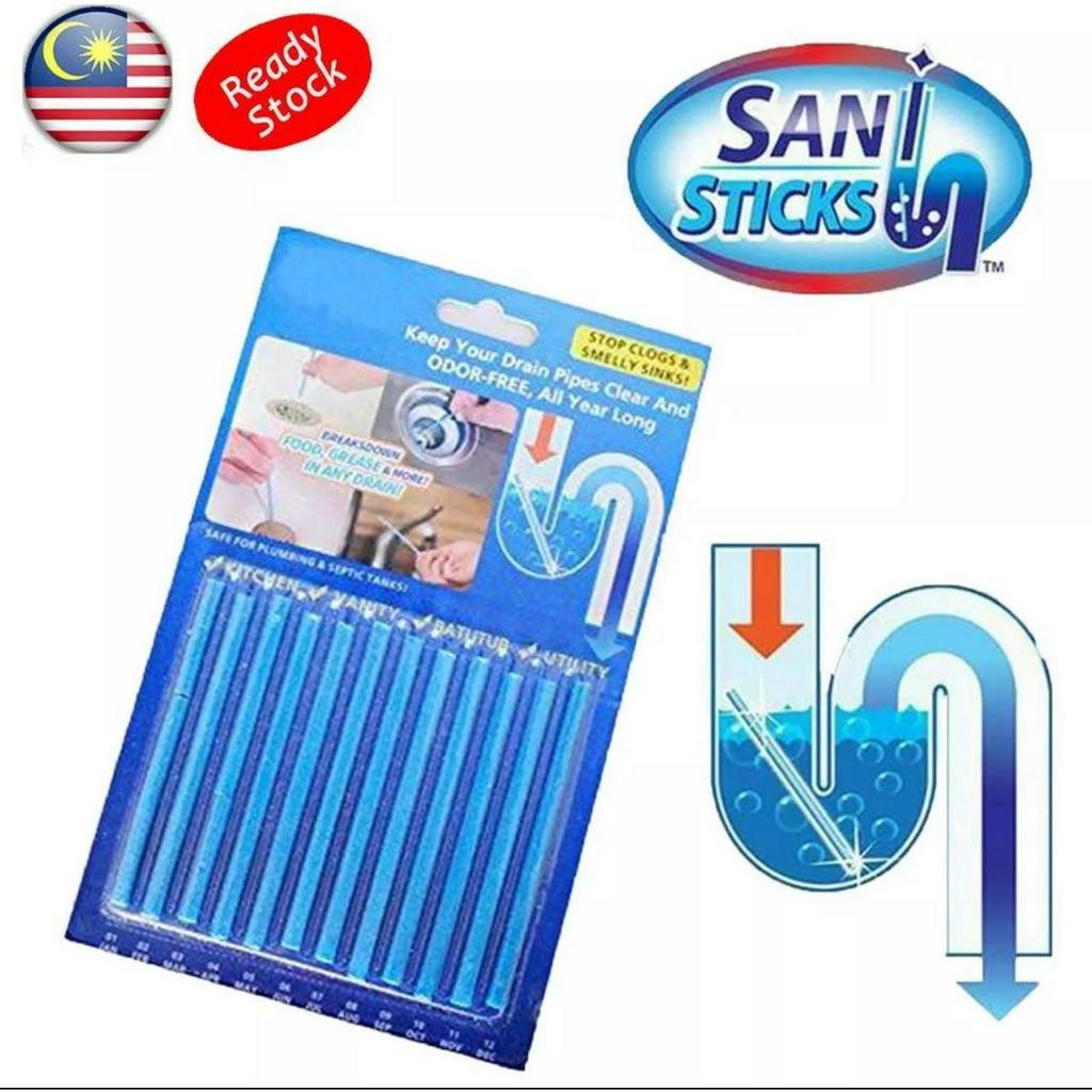 [MALAYSIA READY STOCK] Sani Sticks Enzyme Stick Pipe Deodorizer Prevent ...