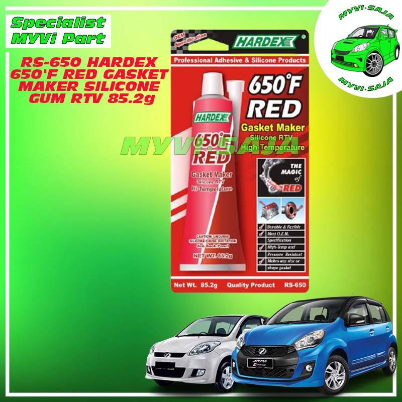 RS-650 HARDEX 650'F RED GASKET MAKER SILICONE GUM RTV 85.2g | Shopee ...