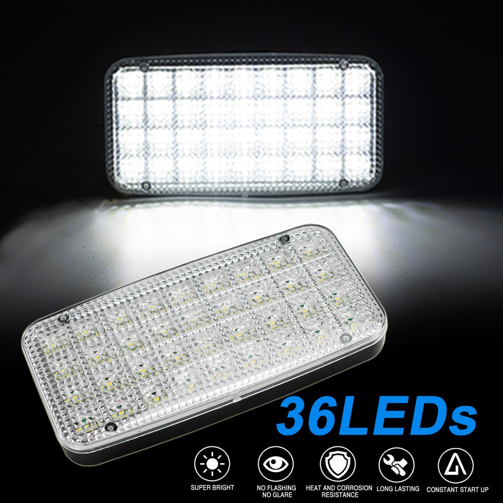 LED Ceiling Cabin Light 12V Car Trailer Interior Roof Dome Lamp Reading ...