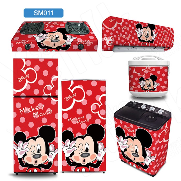 MESIN Sticker 1 & 2-door Refrigerator, Stove,, AC, Minnie Mouse Mickey ...