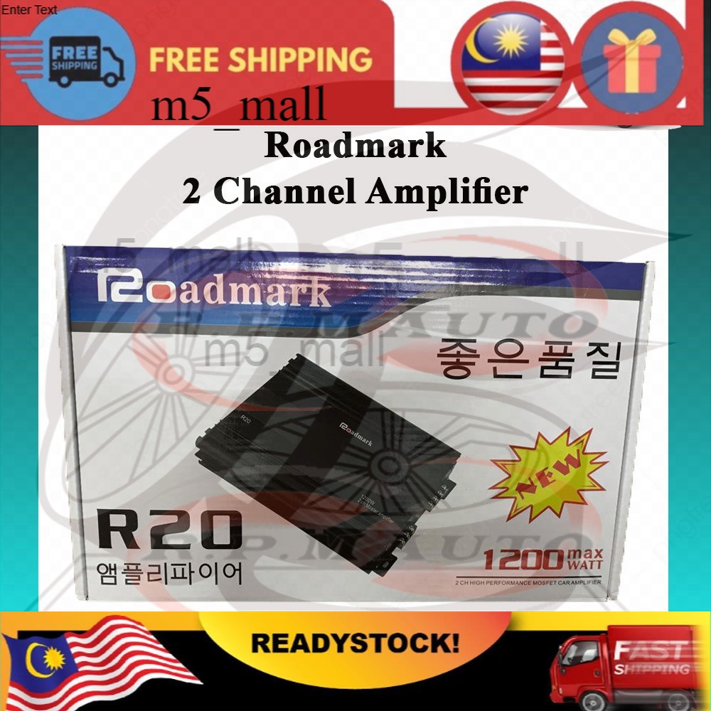 Roadmark R20 2 Channel R4 4 Chann High Performance Mosfet Car Amplifier ...