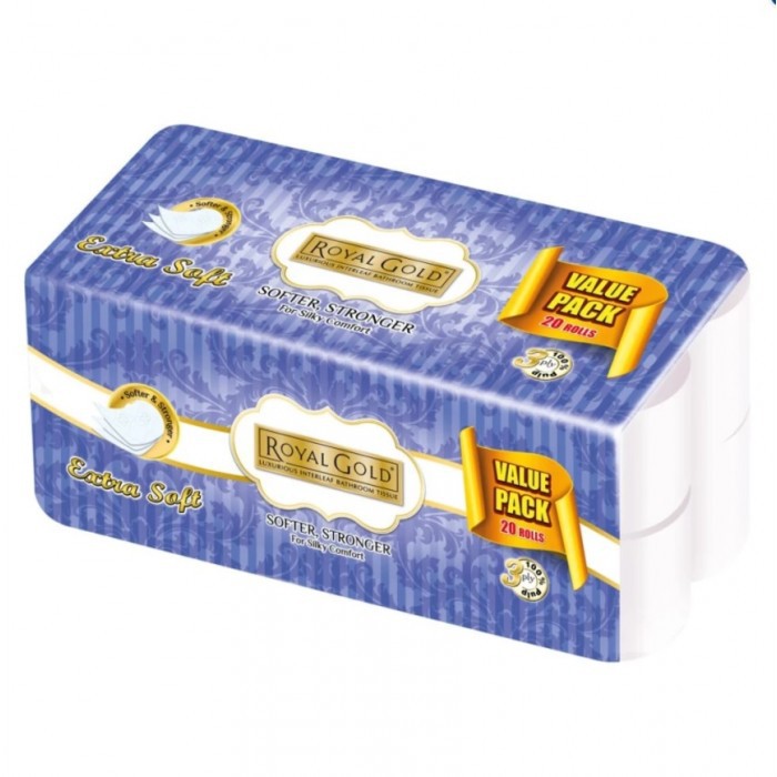 ROYAL GOLD ELEGANT TOILET TISSUE 20 ROLLS X 220 SHEETS | Shopee Malaysia