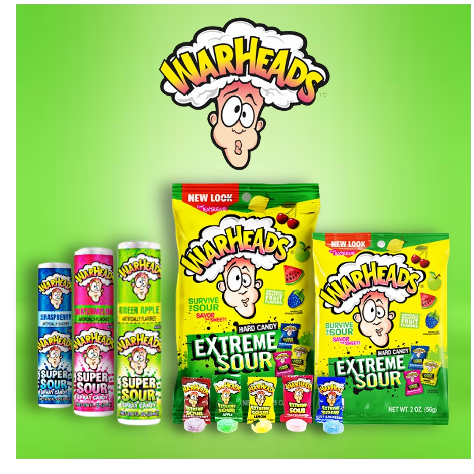 Warheads Sour Hard Candy, Spray Candy, Extreme Sour, Warhead | Shopee ...