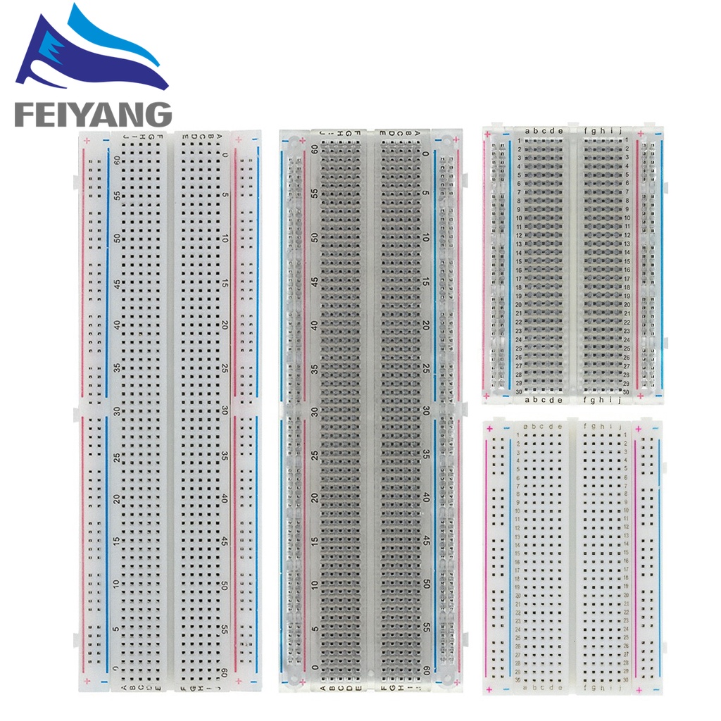 MB102 Solderless Breadboard Mini Breadboard for Arduino 400 830 holes Experiment Donut Board ...