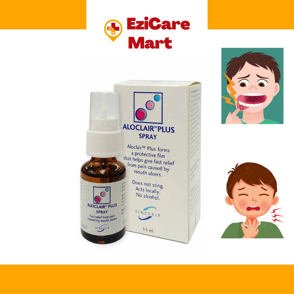 Aloclair Plus Spray 15mL- Mouth ulcer, sore throat | Shopee Malaysia