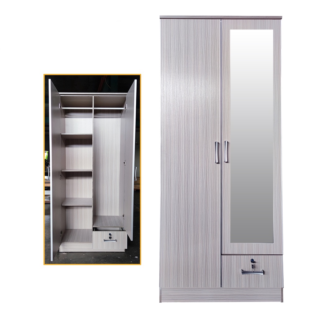 BG&CO CLASSIC 6 Feet 2 Door Wardrobe Clothes Organizer Clothes Storage ...