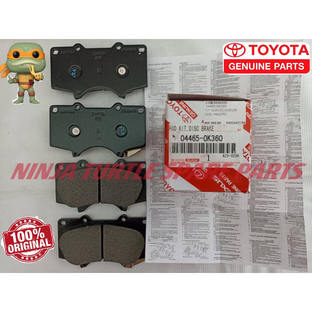 Toyota HILUX GUN125,GUN126 Front Depan Disc Brake Pad Set | Shopee Malaysia