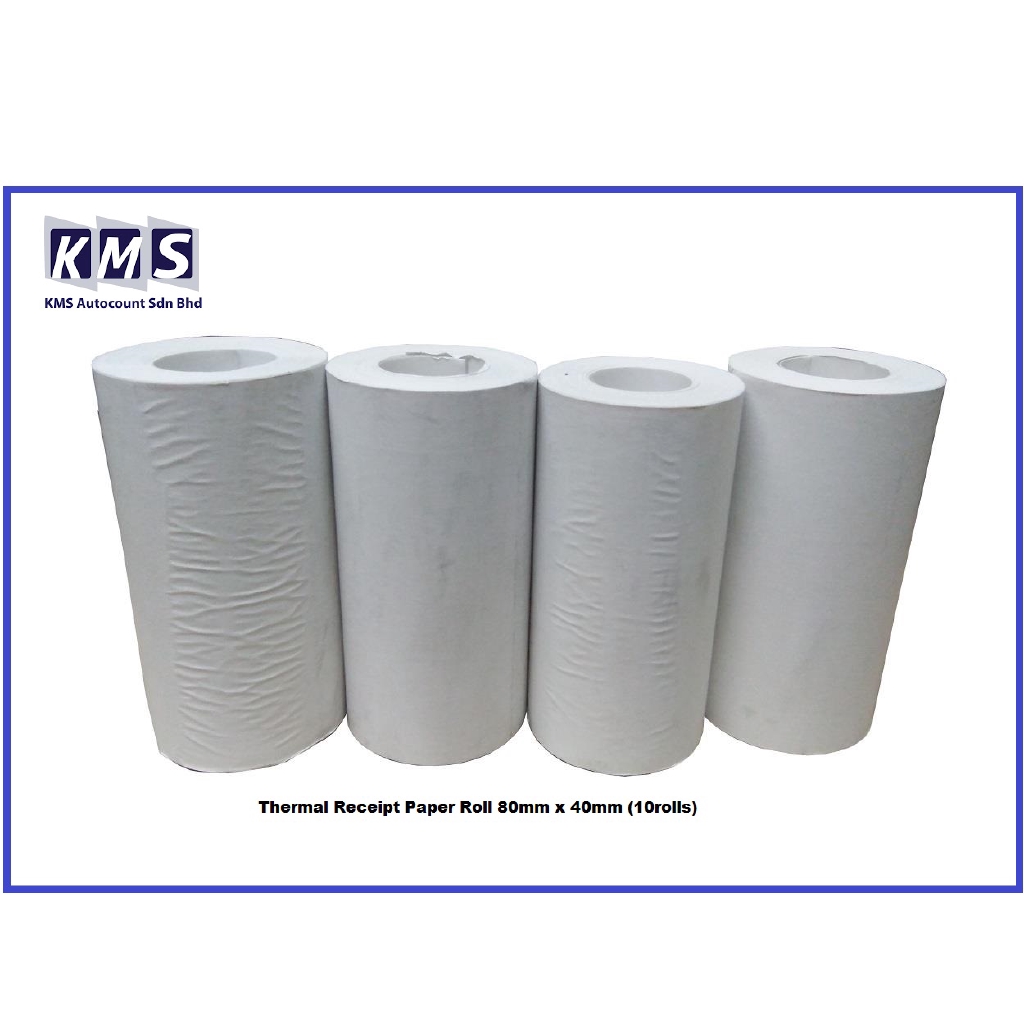 Thermal Receipt Paper Roll 80mm x 40mm (10rolls) | Shopee Malaysia