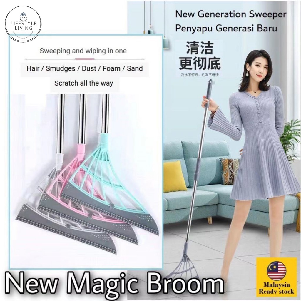 New magic broom mop/wiper/sweeping hair artifact bathroom wiper broom ...