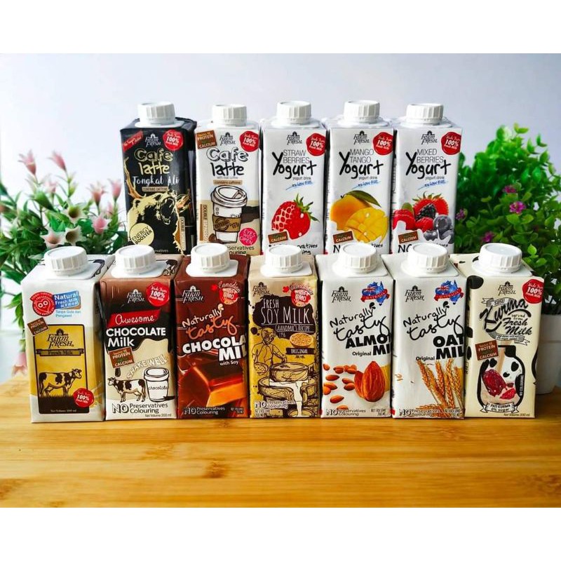 Susu Segar UHT Farm Fresh Milk 200 ml 1 pack Farm Fresh Milk | Shopee ...