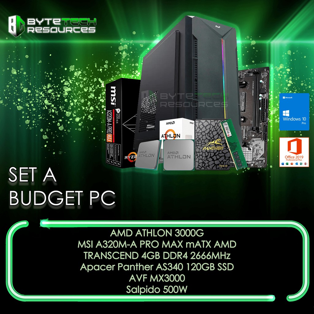 AMD ATHLON 3000G /AMD RYZEN 3 3200G PC GAMING / EDITING / STREAMING ...