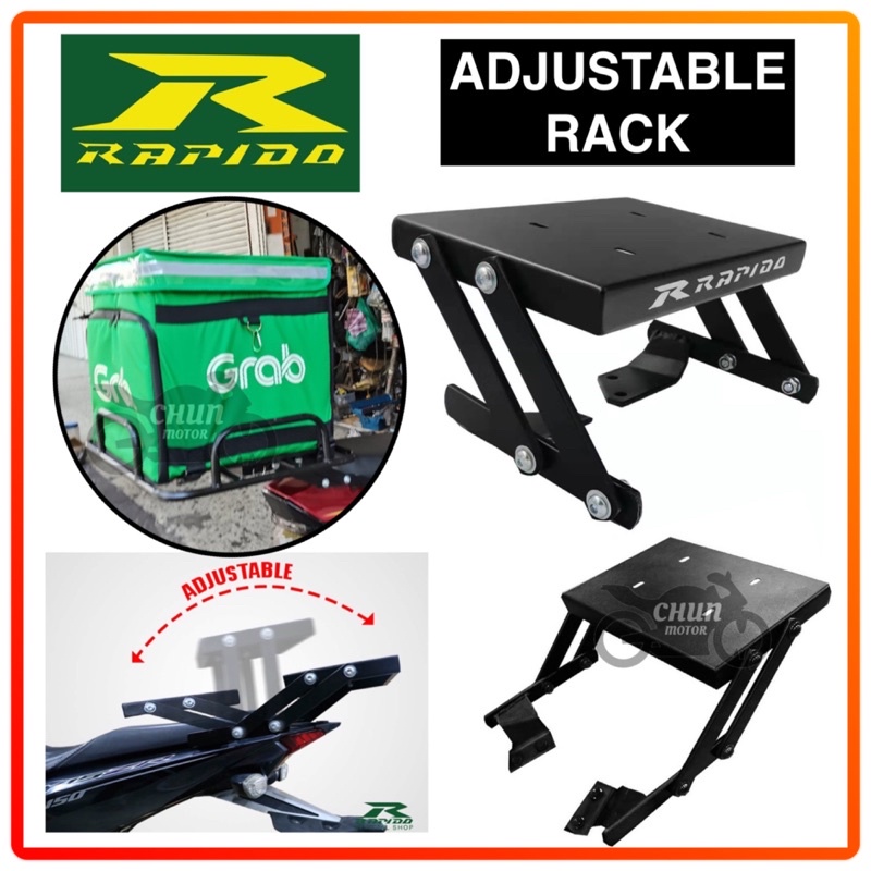 Rapido Adjustable Rack For Delivery Bag / GIVI BOX / BOX MOTORCYCLE RSX/Y15ZR/Y16ZR/LC135 ...