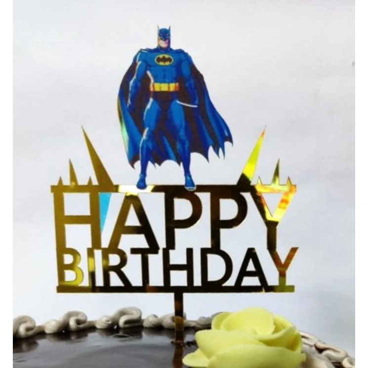 Acrylic Batman Cake Topper Cake Decoration 亚克力蝙蝠侠蛋糕插件装饰 | Shopee Malaysia