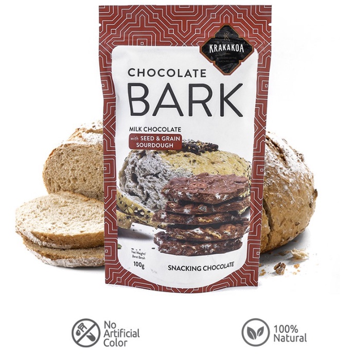 Krakakoa Chocolate Bark Milk Chocolate with Seed & Grain 100 gr - Low ...