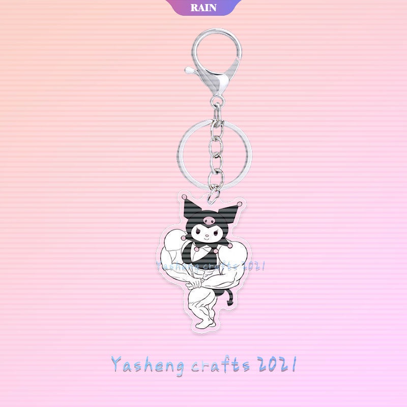 Cartoon Funny Sanrio Muscle Series Keychain Cinnamoroll Kuromi My ...