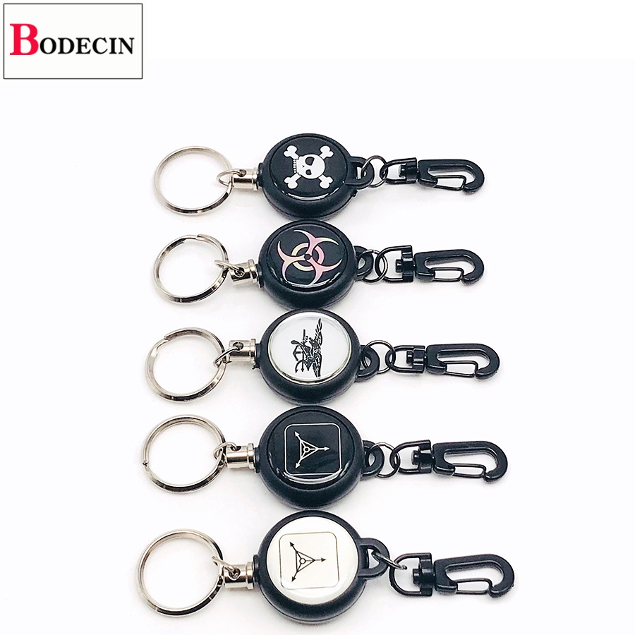 TAD High Resilience Retractable Steel Wire Rope Key Ring Anti-Lost Anti ...