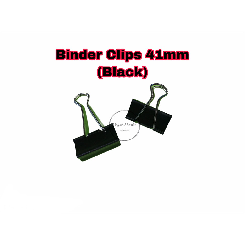 (BLACK) 41mm / Binder Clip / Paper Clip / Double Clip (Price for 1pcs ...