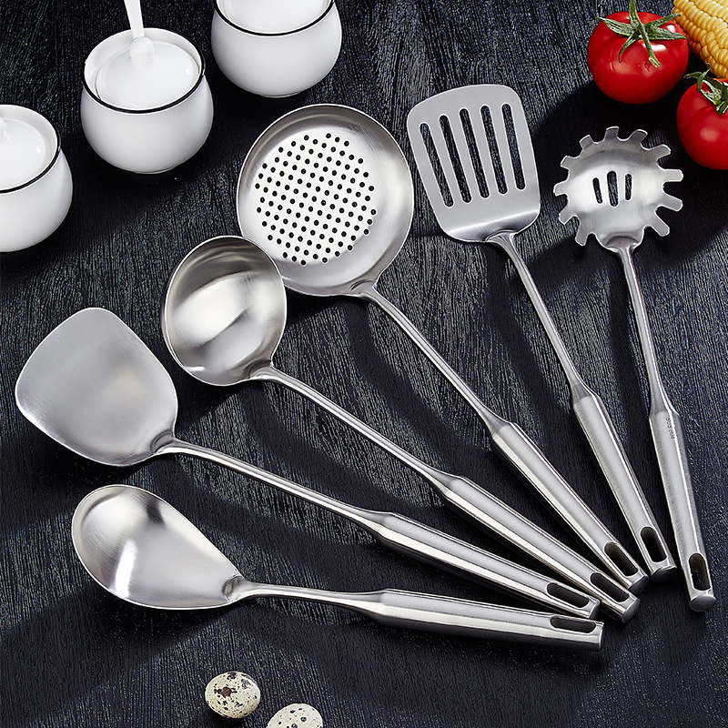 Stainless Steel Kitchenware Spatula and Soup Spoon Anti-Scalding Hollow ...