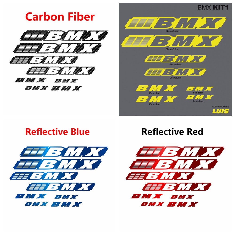 Reflective Color Bmx Road Bike Vinyl Sticker Mountain Cycling Stickers ...