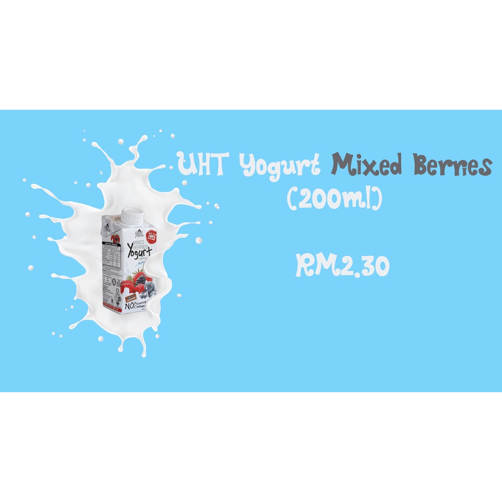 UHT Yogurt Drink - Mixed Berries - 200ml | Shopee Malaysia