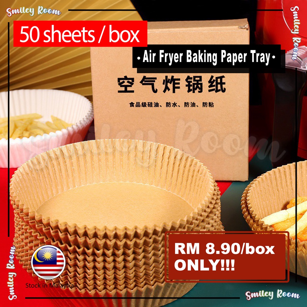 [Ready Stock] Air Fryer Baking Paper Tray 空气炸锅纸 Dulang Kertas Pembakar ...