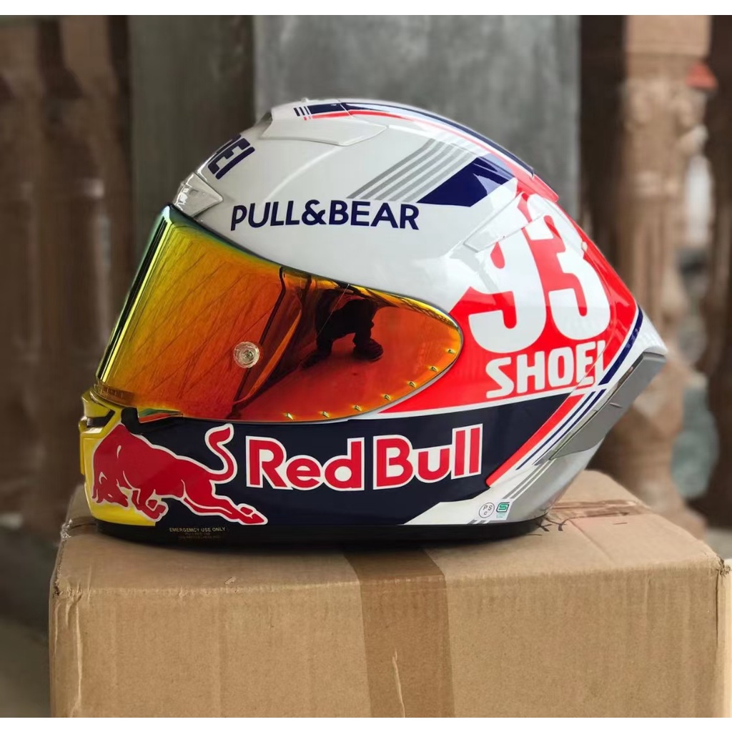 Ready Stock!! SHOEI X14 Red Bull 93 Visor Redbull Pull & Bear Catalunya ...