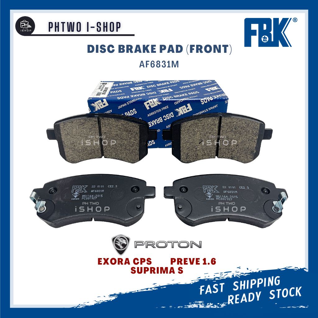 DISC BRAKE PAD (FRONT) - PROTON EXORA CPS PREVE 1.6 SUPRIMA S FBK ...