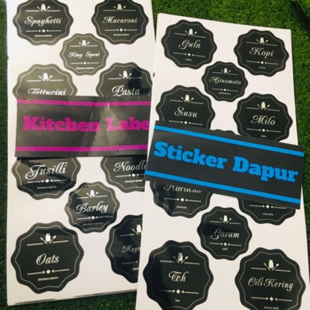Label Rempah untuk Dapur Kitchen Pantry Food Spices Label Sticker ...
