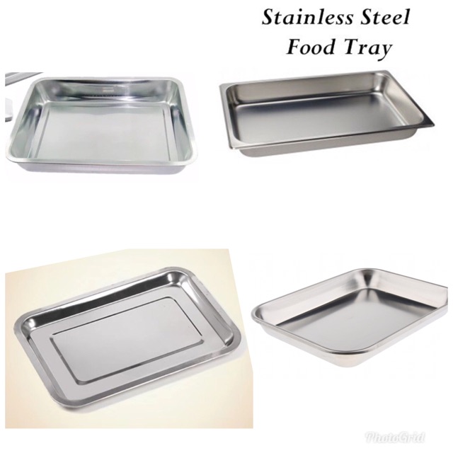 🔥🔥Stainless Steel Food Tray / Bekas Makanan / Multipurpose Tray/ Baking ...