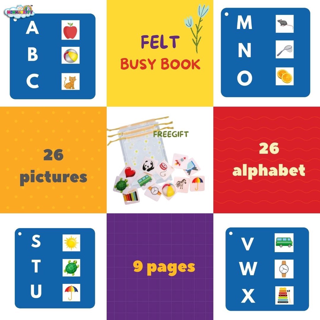 Busy Book | Sorting | Number | Alphabet | Colour | Puzzle | Montessori ...