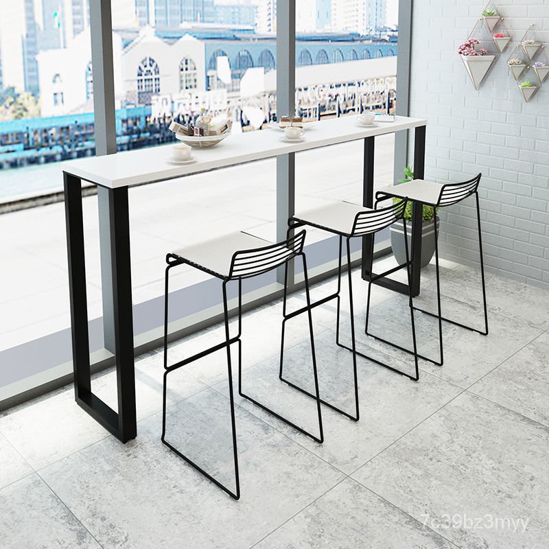 Simple Modern Nordic Bar Stool Bar Chair Iron Wired Chair Metal Iron ...