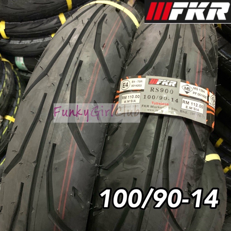 FKR RS900 TUBELESS TAYAR 100/90-14 Bunga Air VARIO 150 PCX ICON BEAT ...