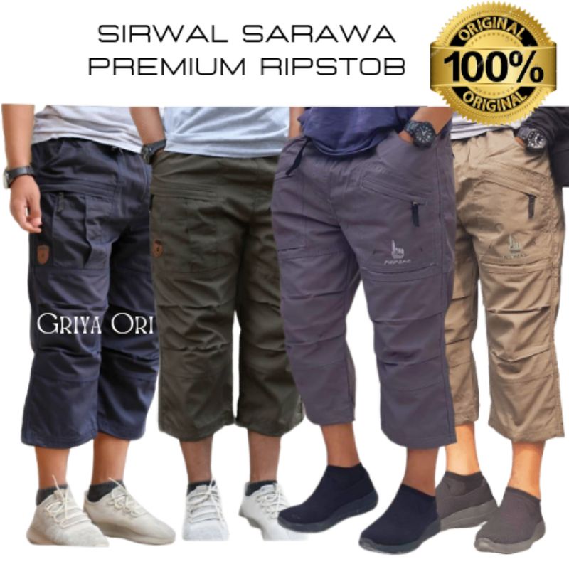 Latest Sirwal SARAWA Muslim 7 8 Komprang Tectical Cargo Men's Pants ML ...