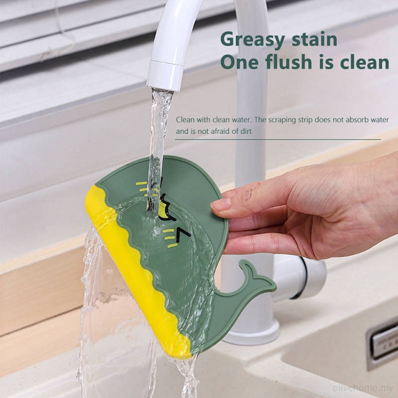 Cartoon cute whale shape wiper board bathroom mirror cleaning wiper ...
