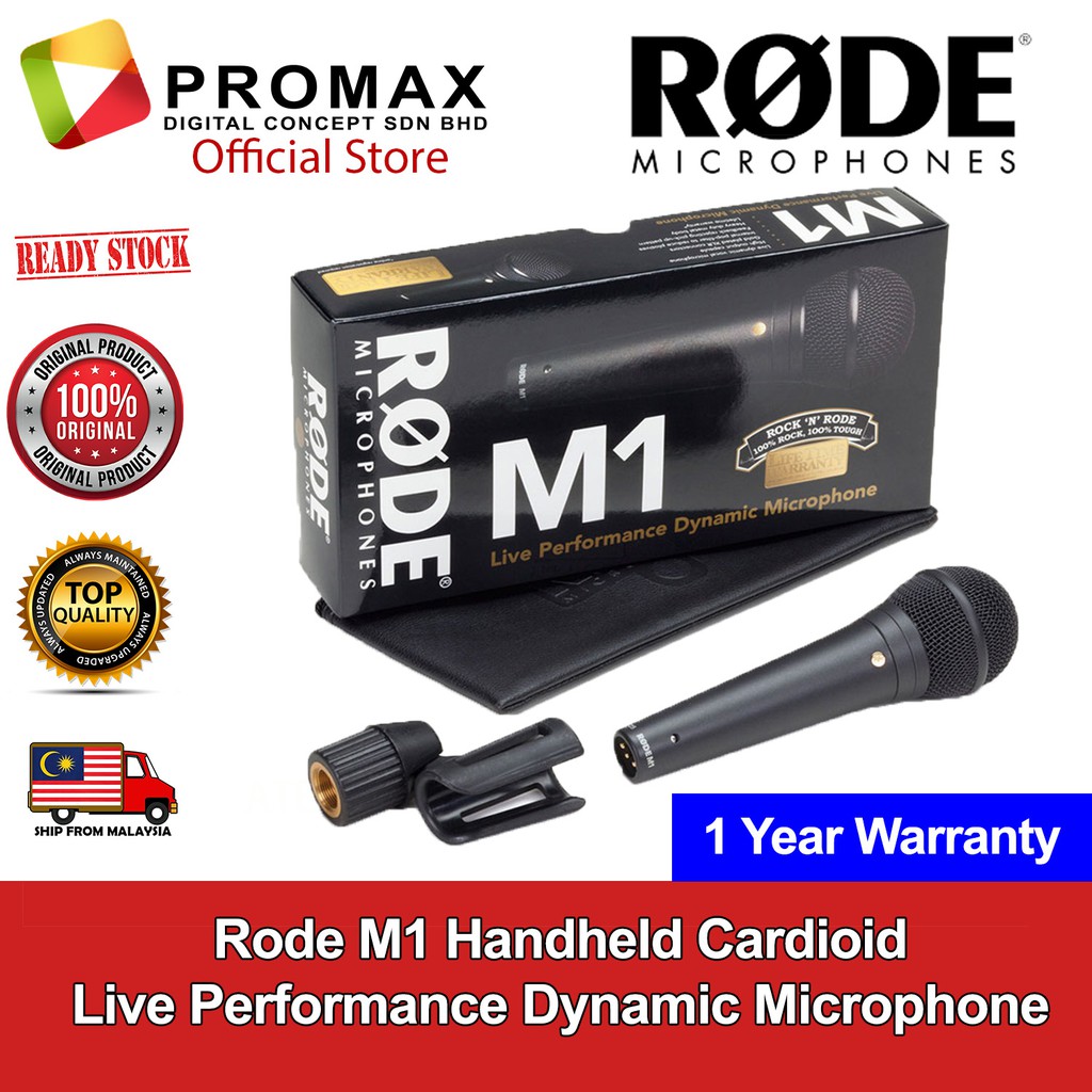 Rode M1 Handheld Cardioid Live Performance Dynamic Microphone Ship from ...