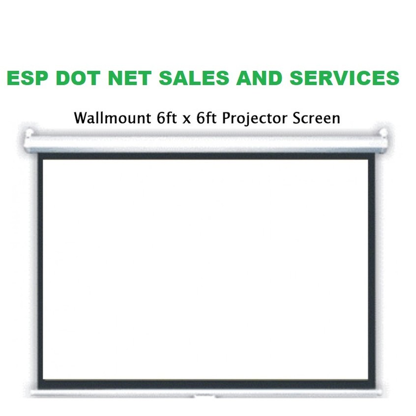 Acer 6X6 Feet (72 X 72 ) Manual Projector Wallmount Screen | Shopee ...