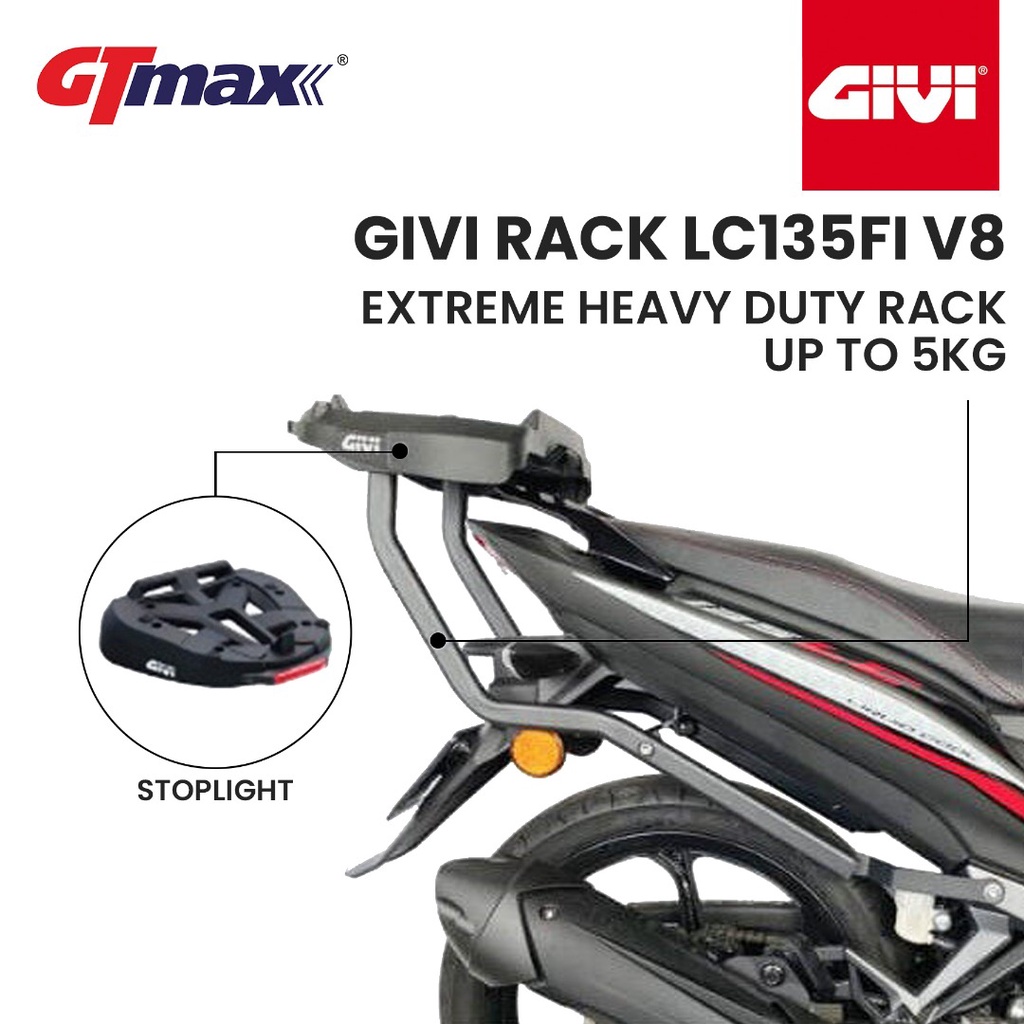 ( 100% GIVI HRX HEAVY DUTY LC135 FI V8 / Y16ZR ONLY! UP TO 5KG ...