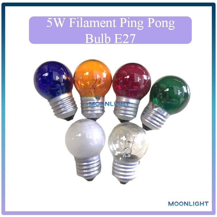 Chiyoda E27 5W Filament Ping Pong Bulb G40 Dimmable Incandescent ...
