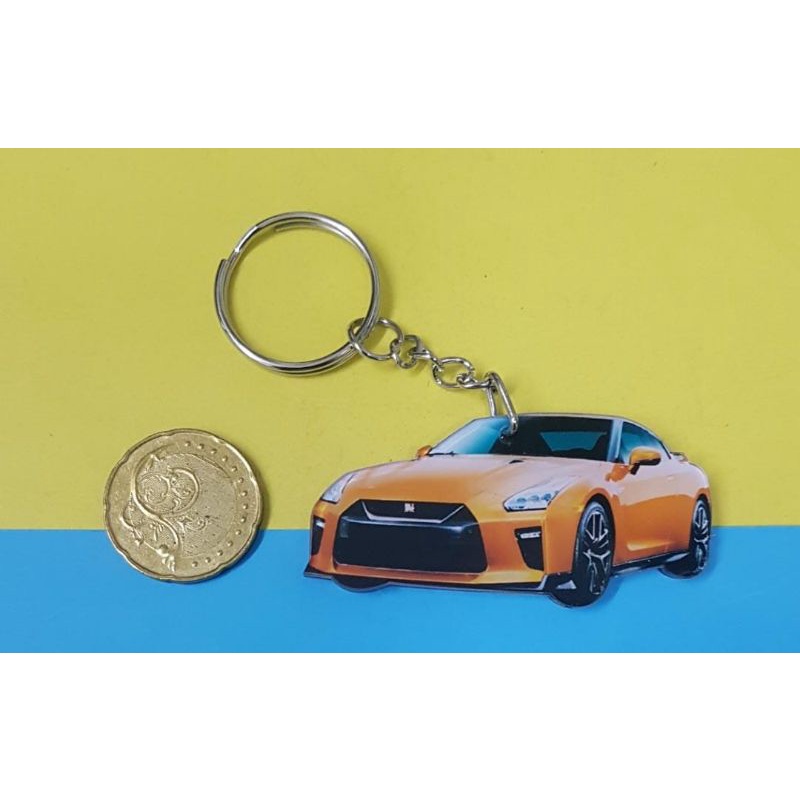 Nissan GT-R gtr r35 orange 2d keychain | Shopee Malaysia