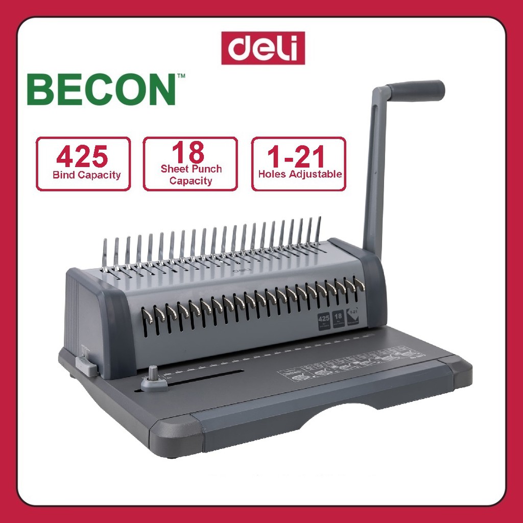 Deli Comb Binding Machine A4 E3873 18's | Shopee Malaysia