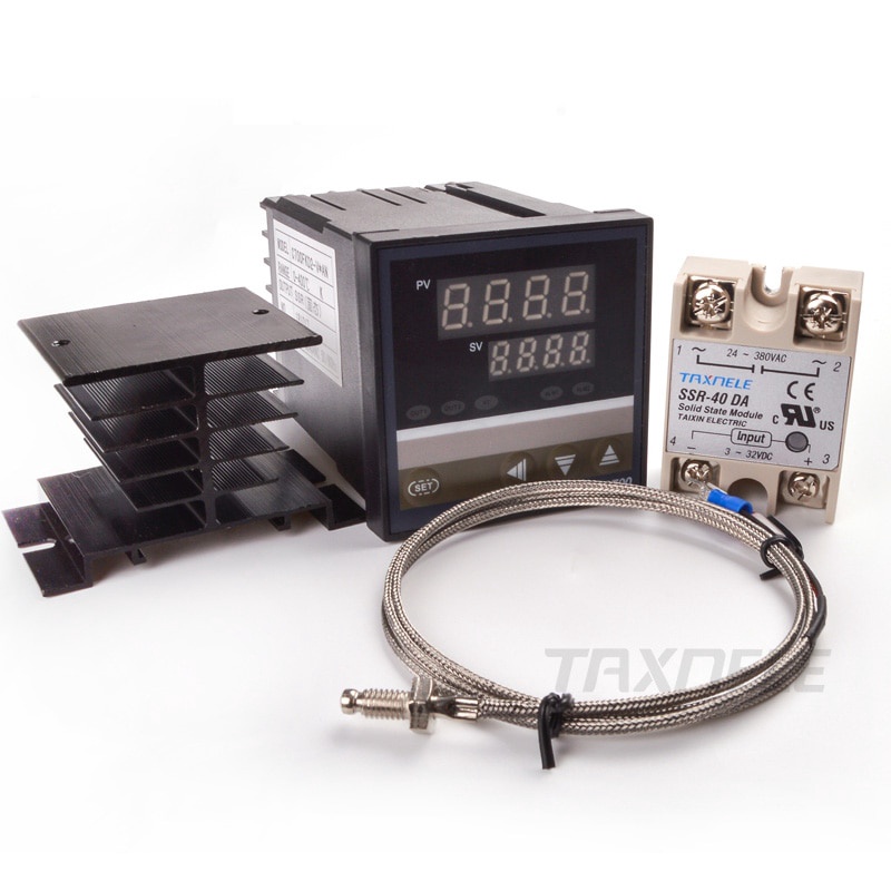 Digital PID REX-C700 Temperature Controller + SSR Relay 40A + K ...