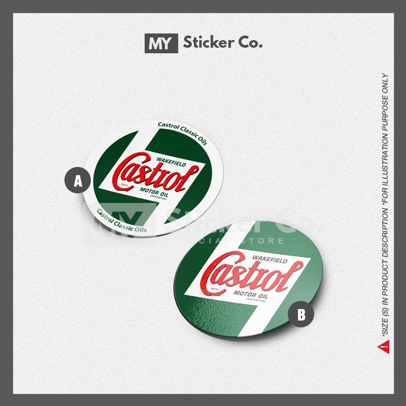 Sticker - Retro Series - Castrol Classic | Shopee Malaysia
