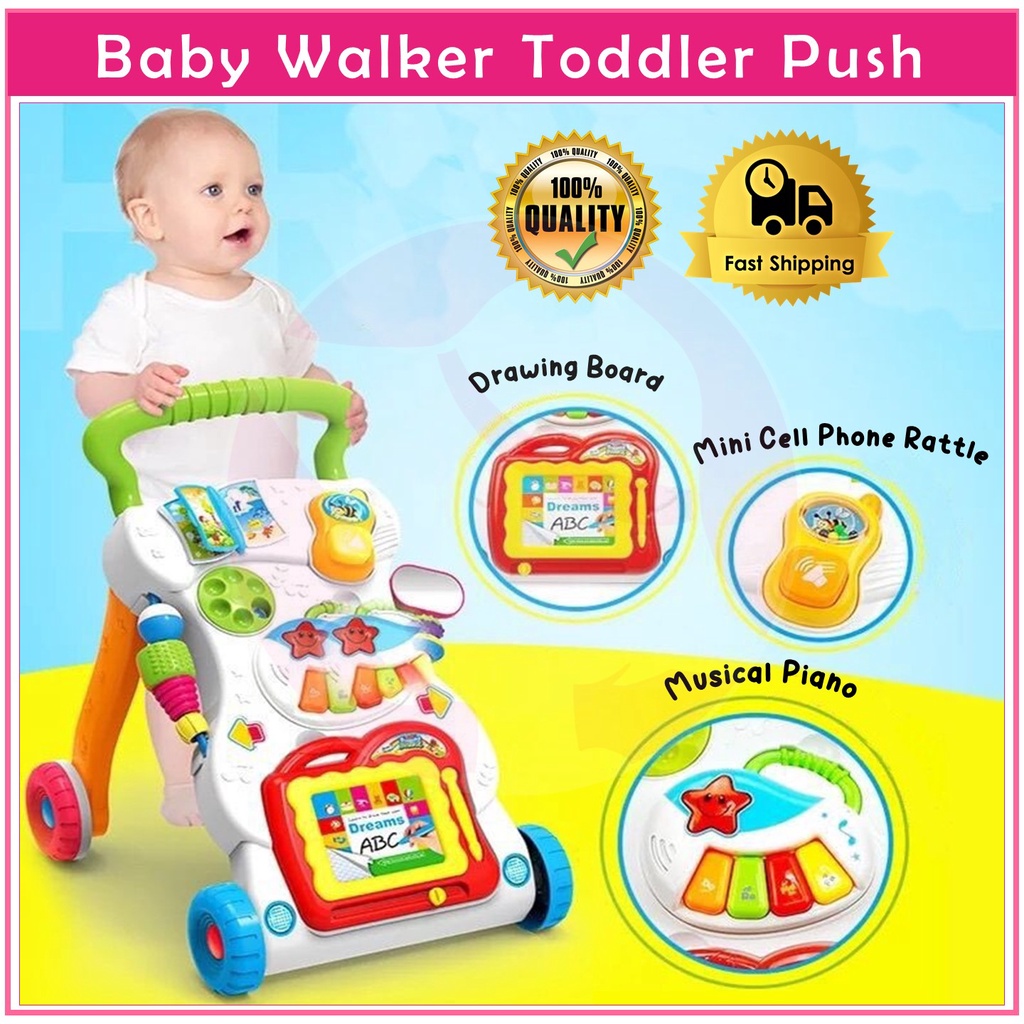 FREE WATER TANK 4 in 1 Children Music Walker Educational Toy Toddler ...