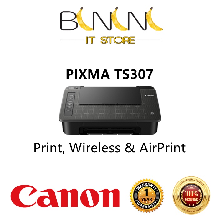 Canon PIXMA TS307 Wireless Printer with Smartphone Copy (Print ...