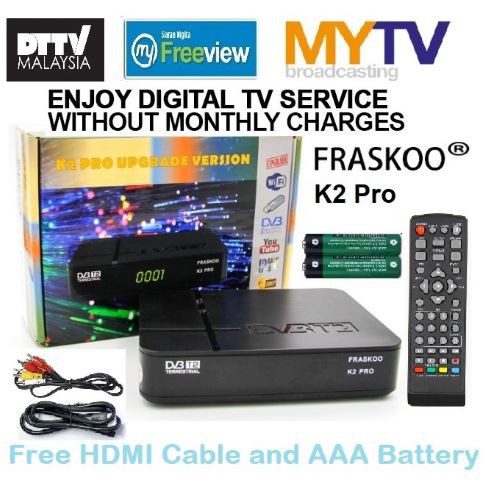 Dekoder K2 DVB-T/T2 decoder Set Top Box 1080P Digital Decoder (Free ...
