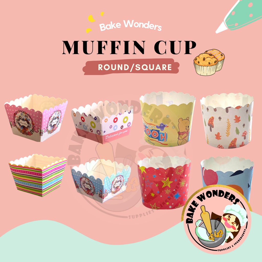 Muffin Cup/ Cupcake Cup / Cawan Kek / Round Muffin Cup/Square Muffin ...